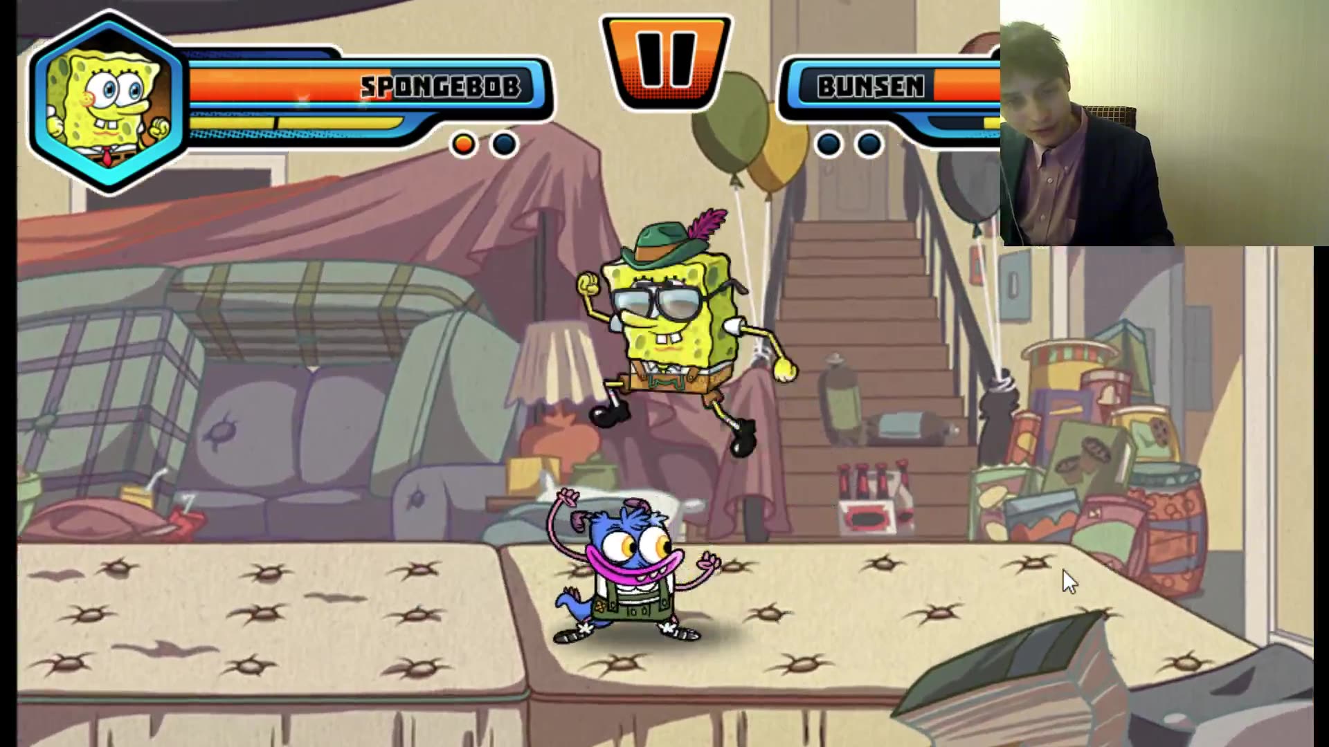 SpongeBob SquarePants VS Bunsen In A Nickelodeon Super Brawl World ...