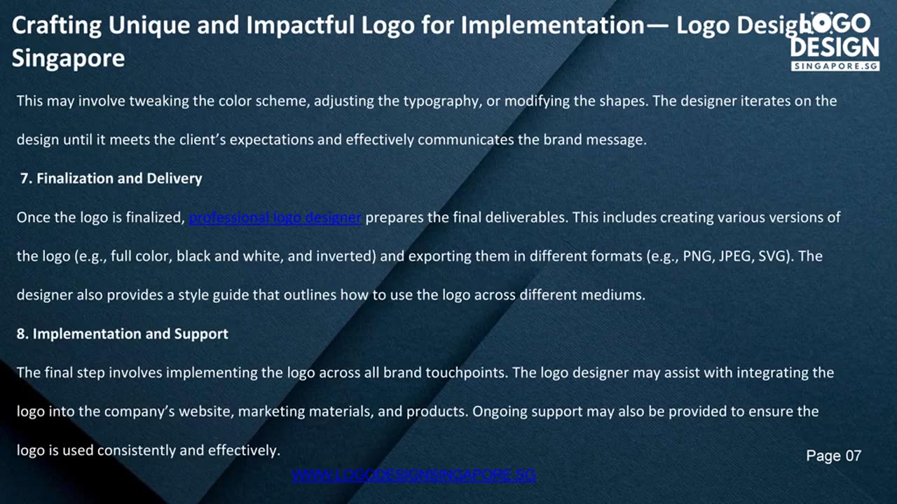 Crafting Unique and Impactful Logo for Implementation — Logo Design ...
