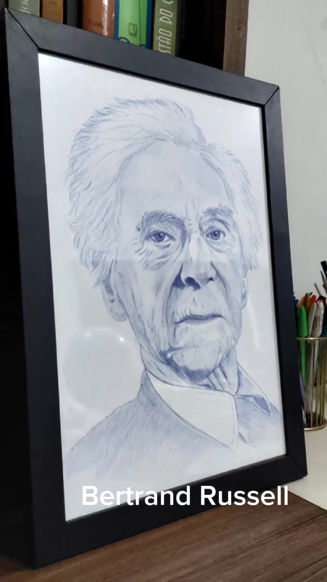 Drawings with ballpoint pen that turned into paintings.