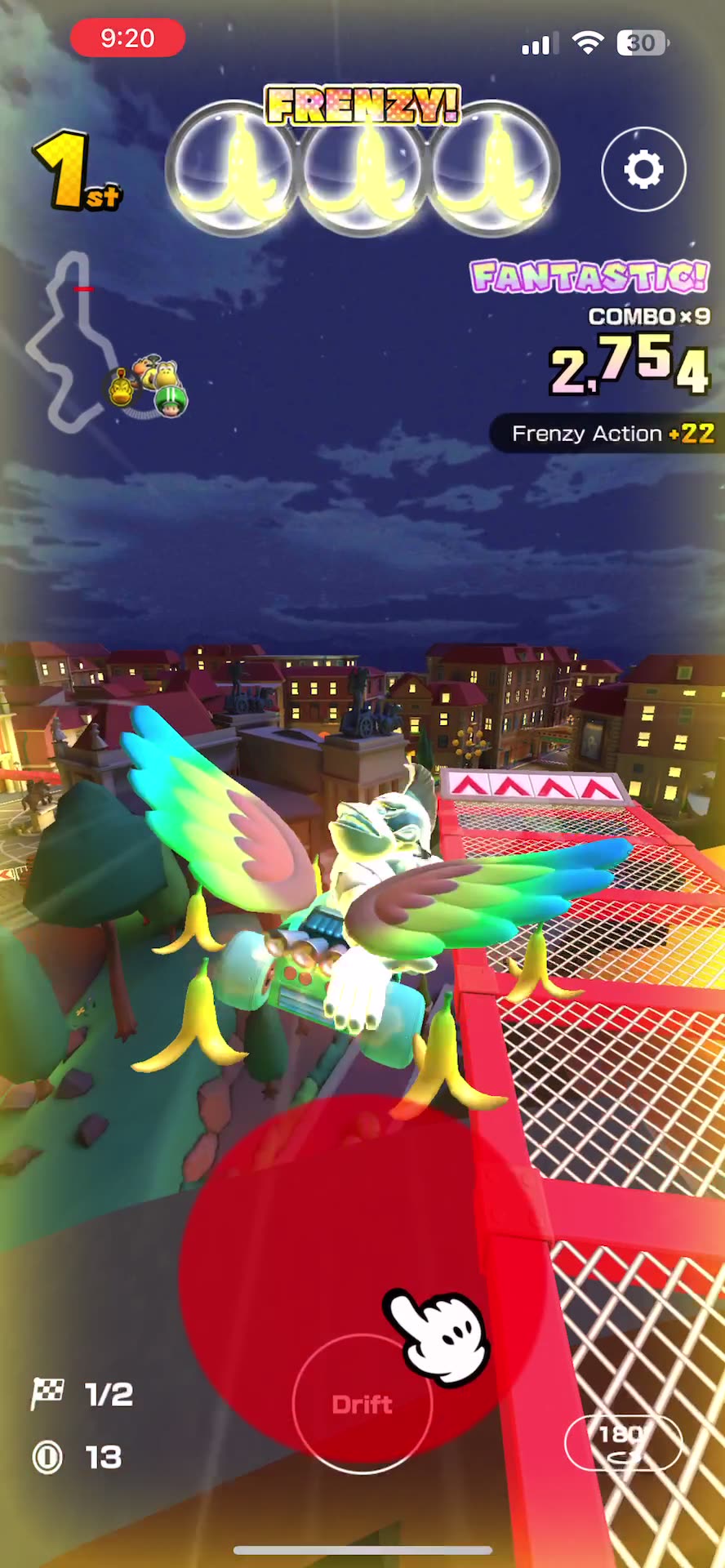 Mario Kart Tour - Rainbow Flappy Wings Gameplay (Night Tour Spotlight ...