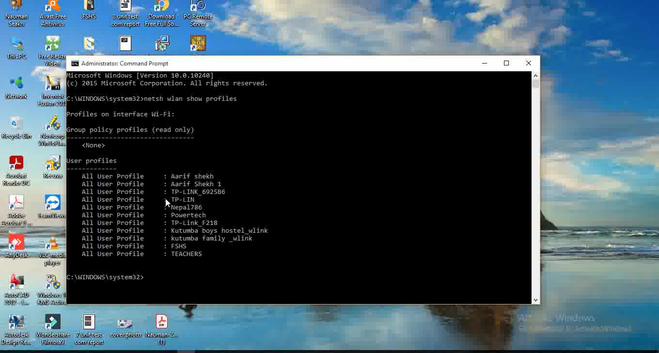 Find All Wifi Password Using Cmd Command