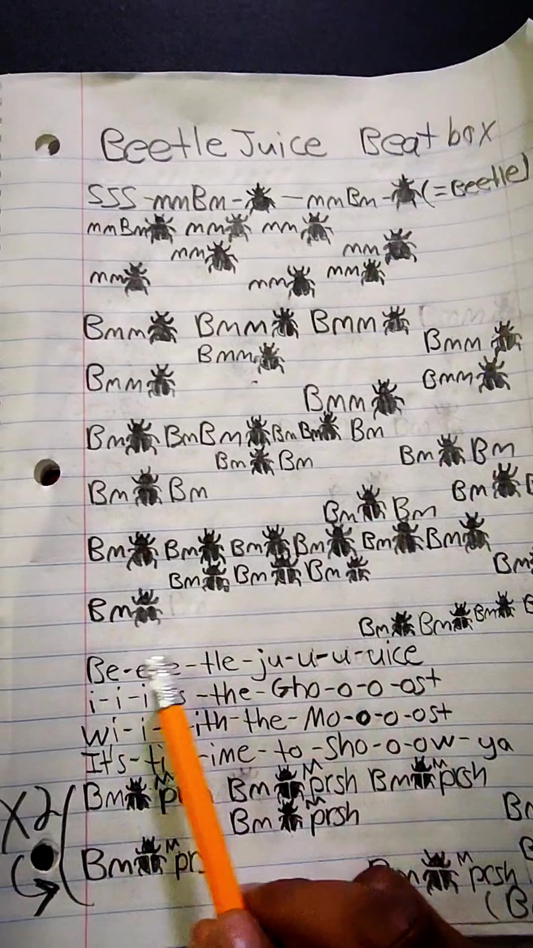 CRAZY WEIRD Beetlejuice Beatbox Writing!!