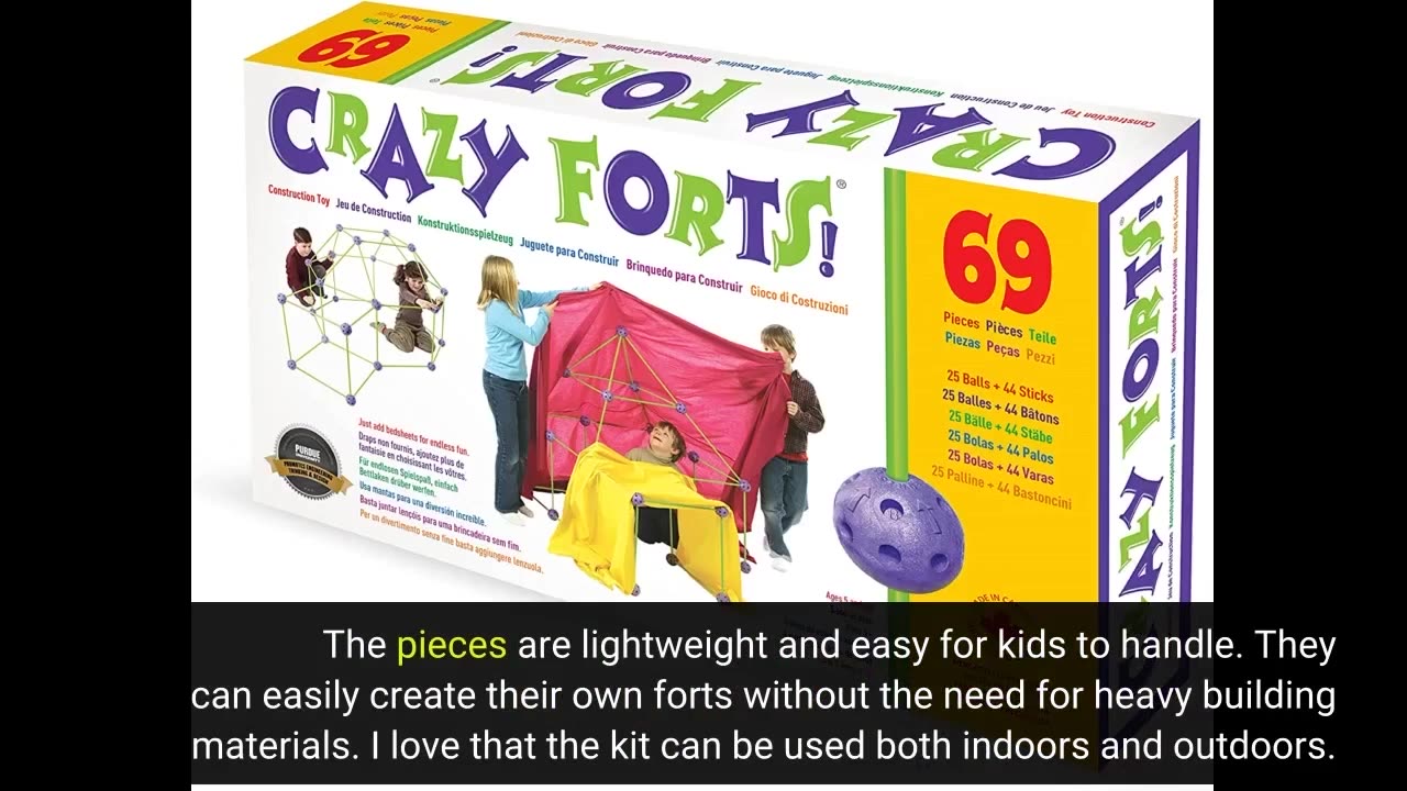 Watch Compete Review: POWER YOUR FUN Fun Forts Glow Fort Building Kit ...
