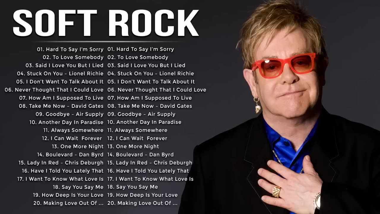 Soft Rock Best Songs 60s 70s 80s - Elton John, Michael Bolton, Bee Gees ... Soft Rock Best Songs 60s 70s 80s - Elton John, Michael Bolton, Bee Gees ...