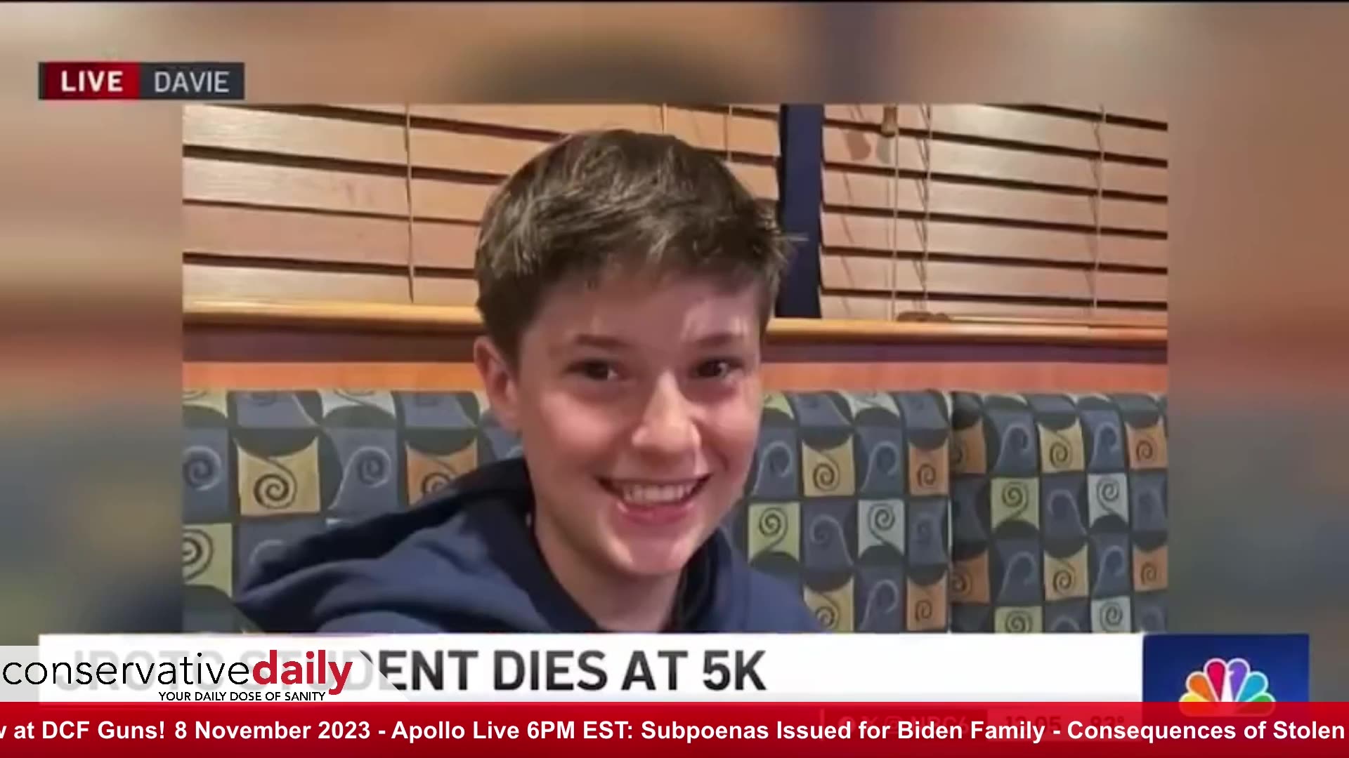 Conservative Daily Shorts: 14 Year Old Dead After a 5K - Stand up for ...