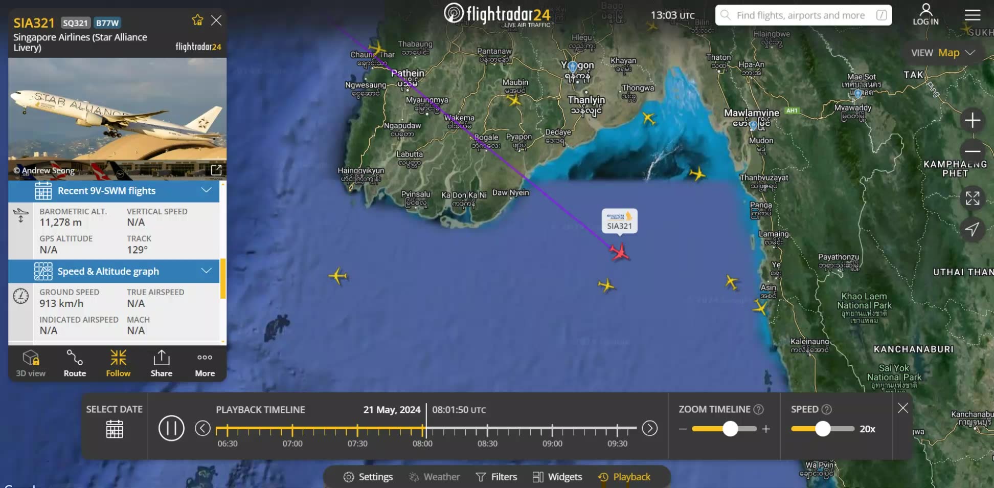 Singapore Airlines flight 321 air turbulence