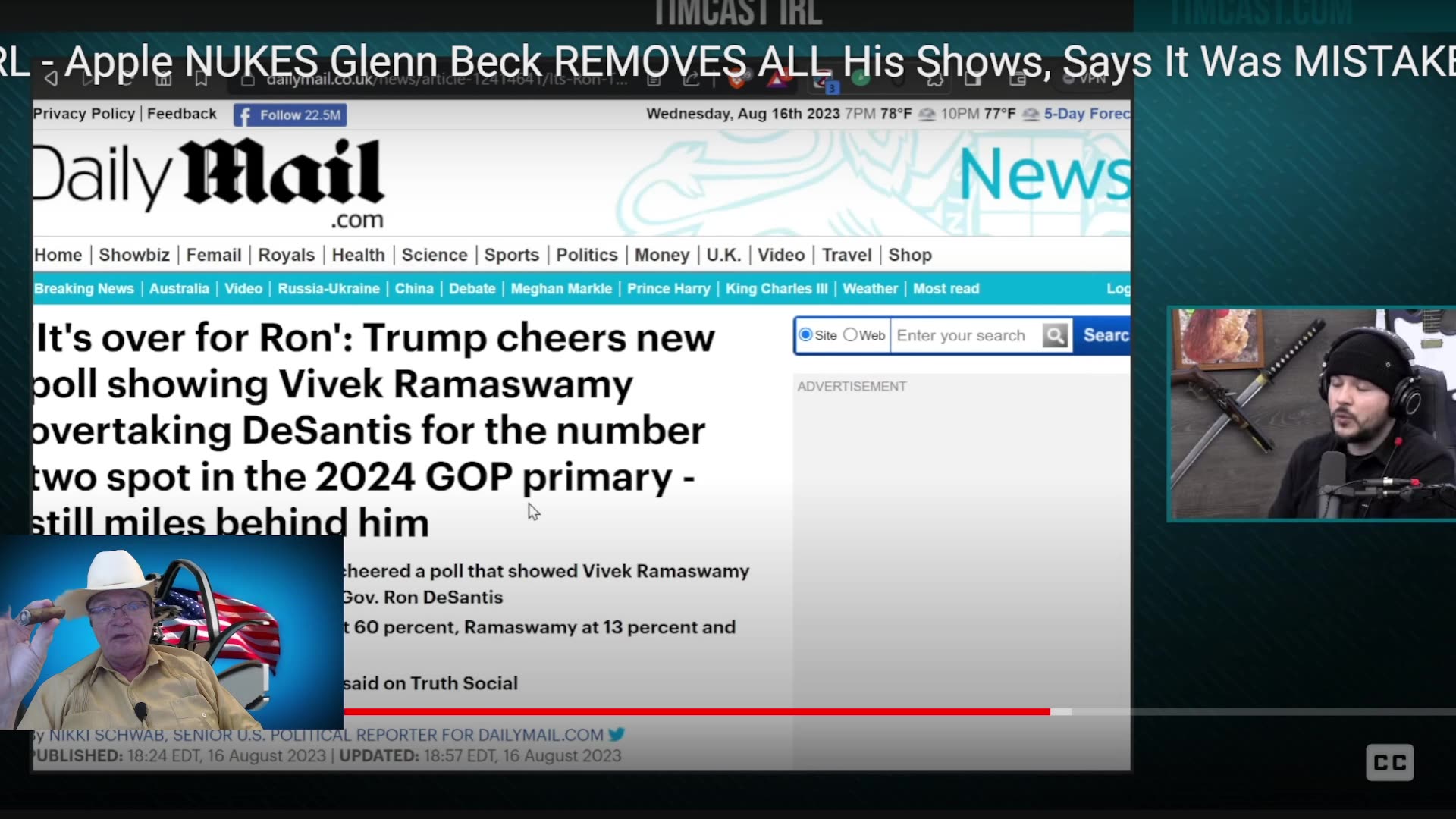 Ep. 697 It's Time For Wednesday's "All Hat, No Cattle Timcast IRL Watch ...