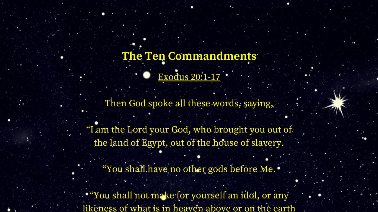 Christian Meme Video: The Ten Commandments in Exodus, version 2 ...