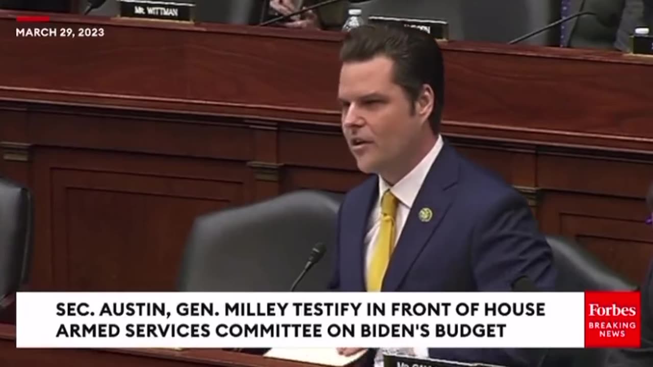 Matt Gaetz THRASHES General Milley And Austin For Drag Queen Story ...