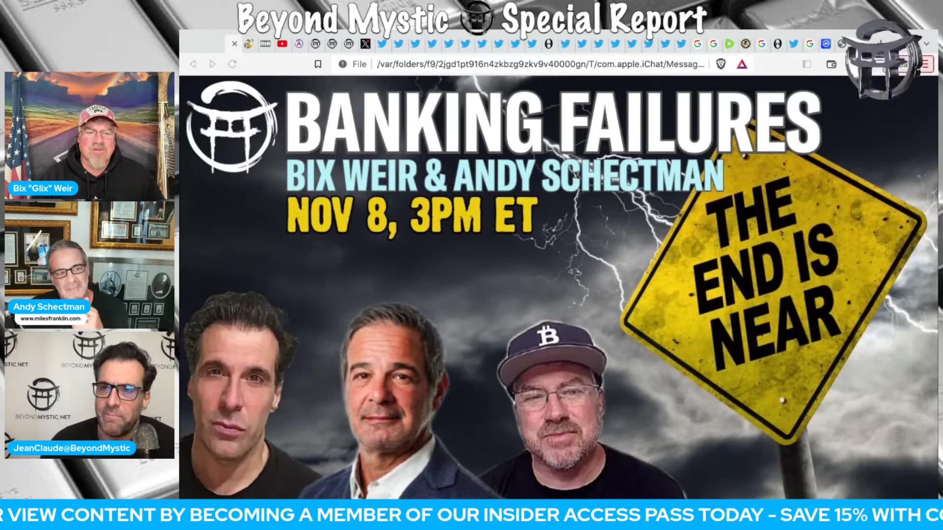 Banking Failures with Bix Weir, Andy Schectman, JeanClaude@BeyondMystic ...