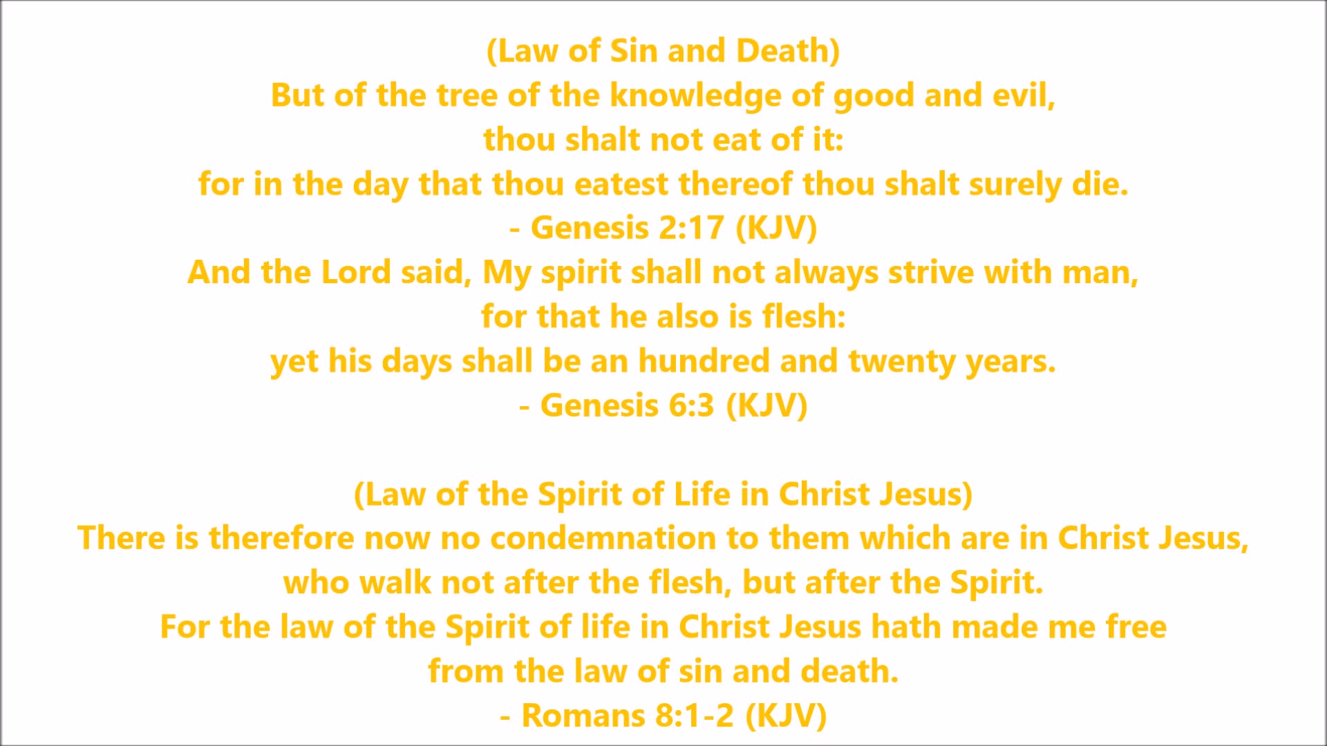 Law of Sin and Death & Law of the Spirit of Life in Christ Jesus ...
