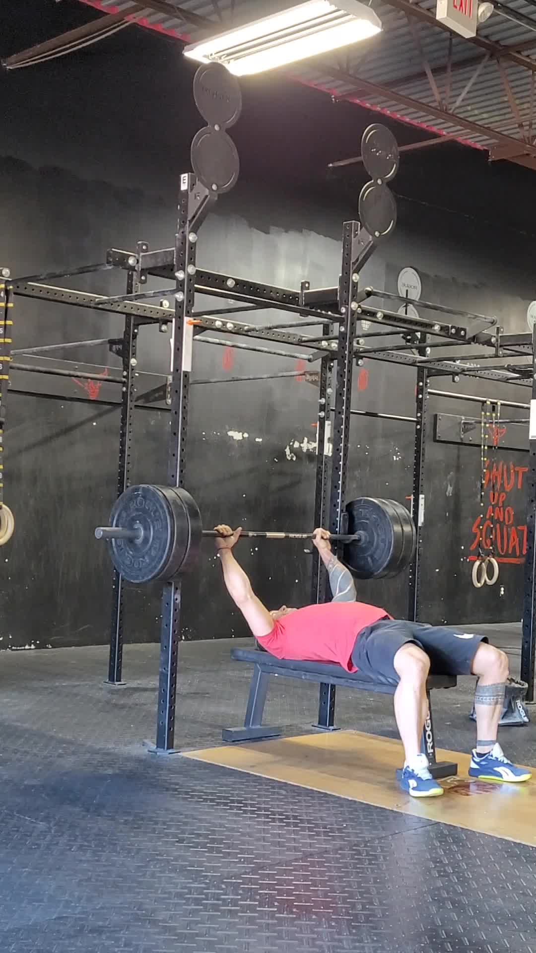 Bench press for 8 at 255