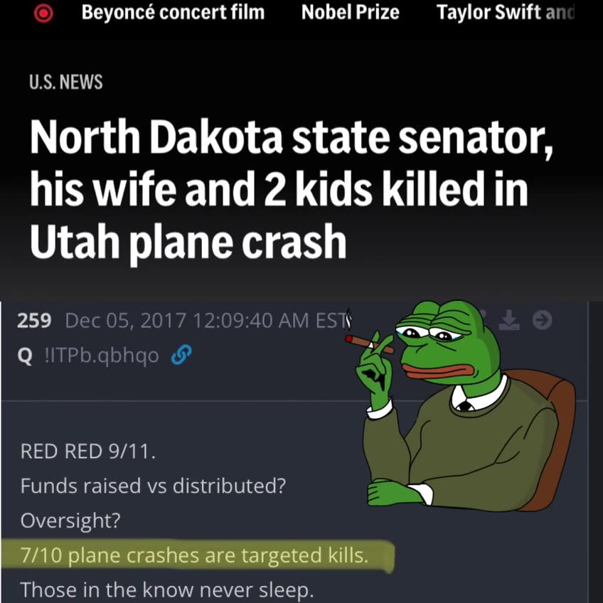 North Dakota Senator Doug Larsen Dies in Plane Crash - Targeted Kill?