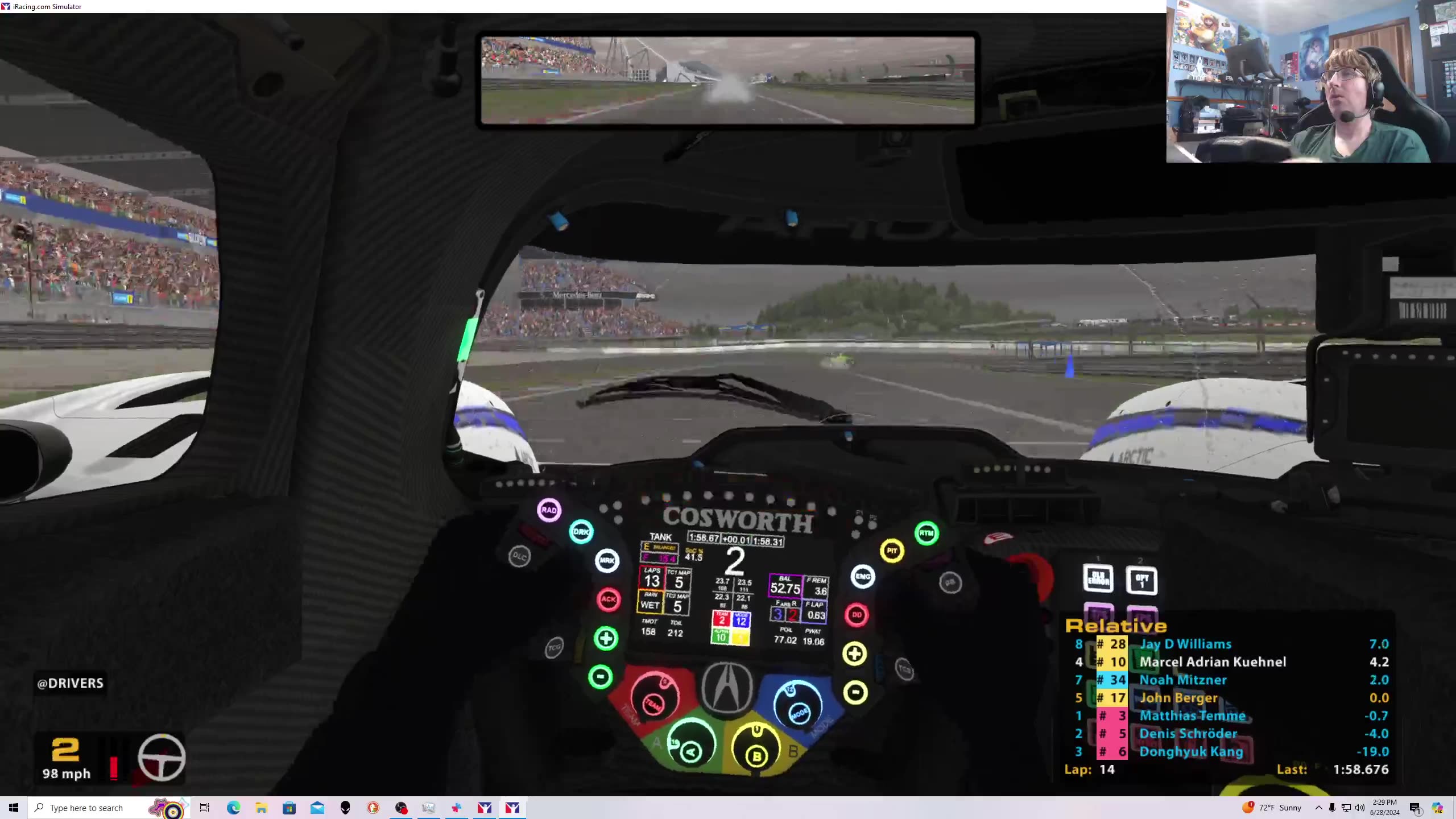 iRacing A Fixed IMSA iRacing Series from Nurburgring 6/28/24. Rainy ...