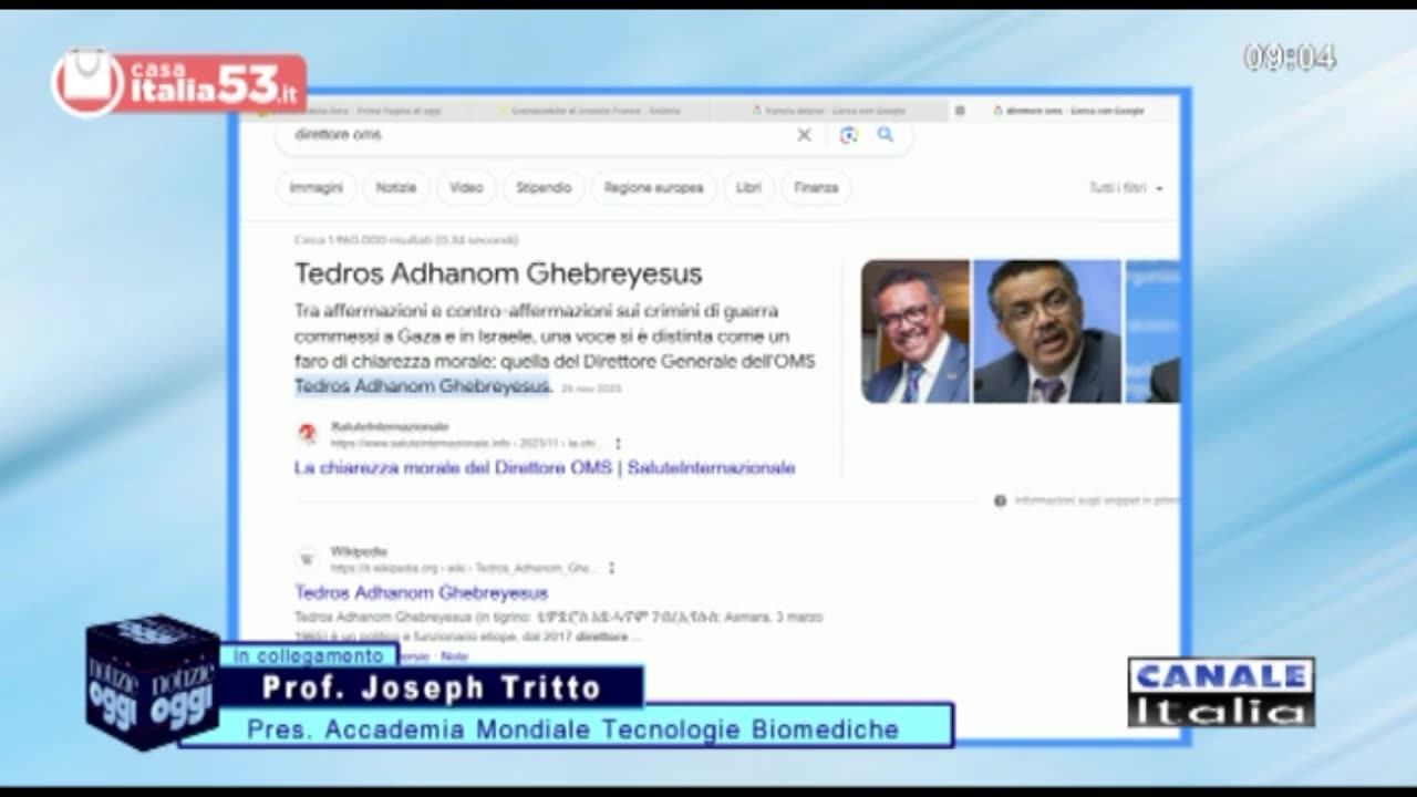 Prof. Joseph Tritto intervistato in diretta TV a Canale Italia | 5 ...