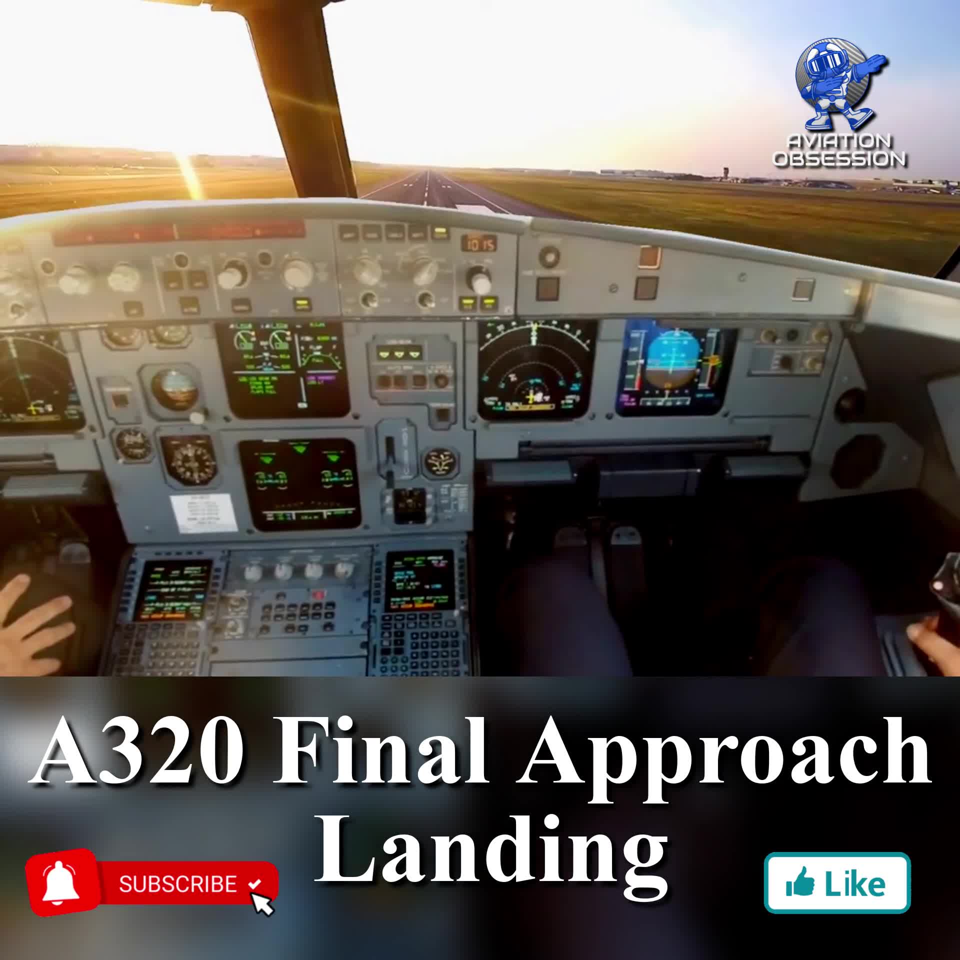 A320 Final Approach Landing 🛬