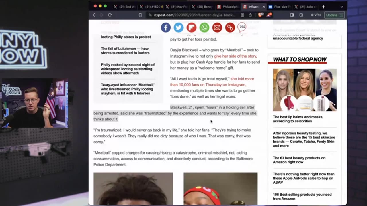 BLM Live-Streamer 'Meatball' CHARGED With 9 FELONIES | Salty, Crying ...