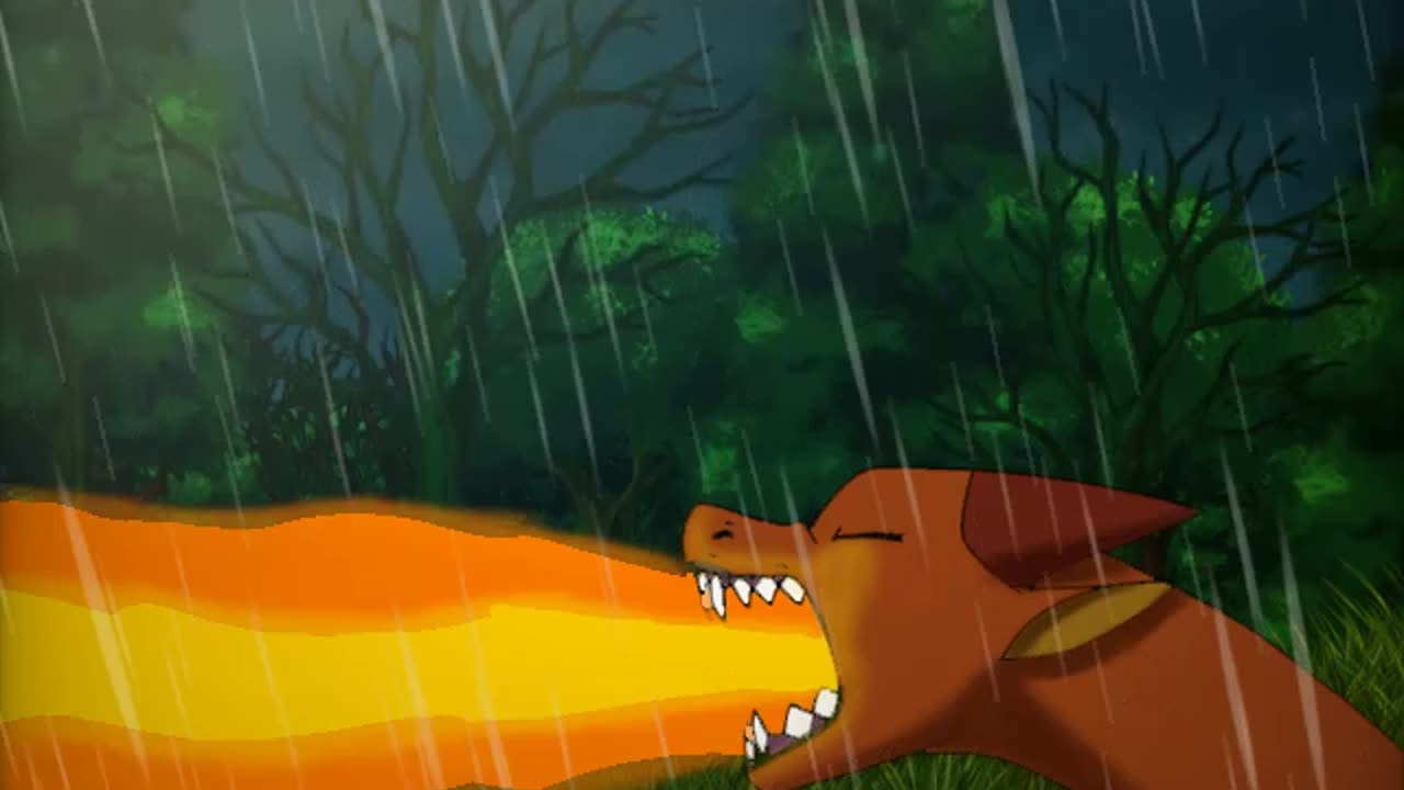 Dragon breathing fire animation
