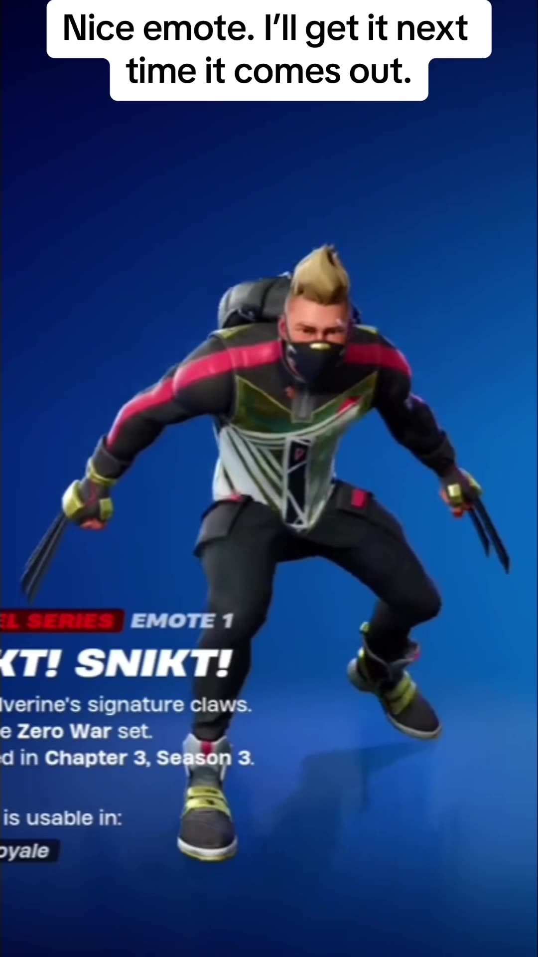 Snikt! Snikt!: last seen…