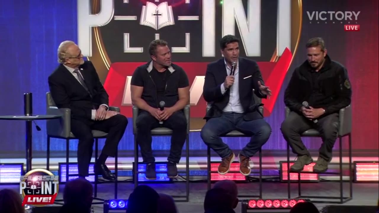 Flash Point's Gene Bailey with Sound of Freedom's Tim Ballard, Jim ...