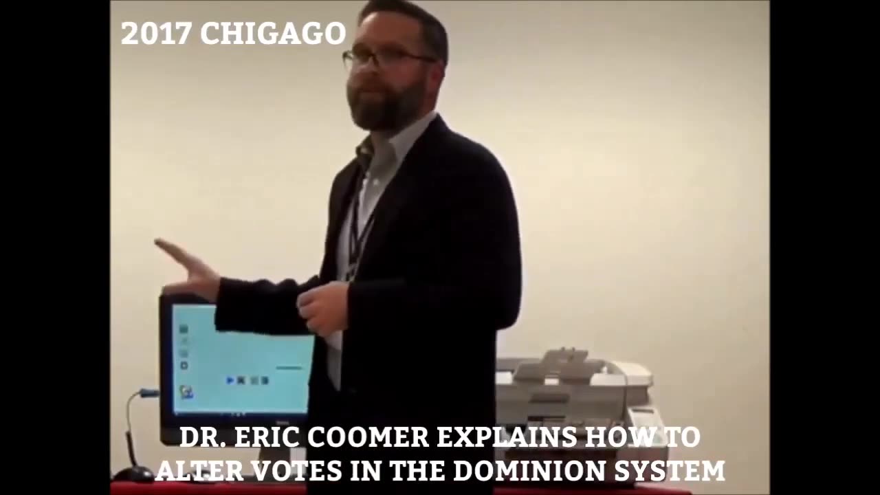 FLASHBACK: Eric Coomer explains how to alter votes via the Dominion ...