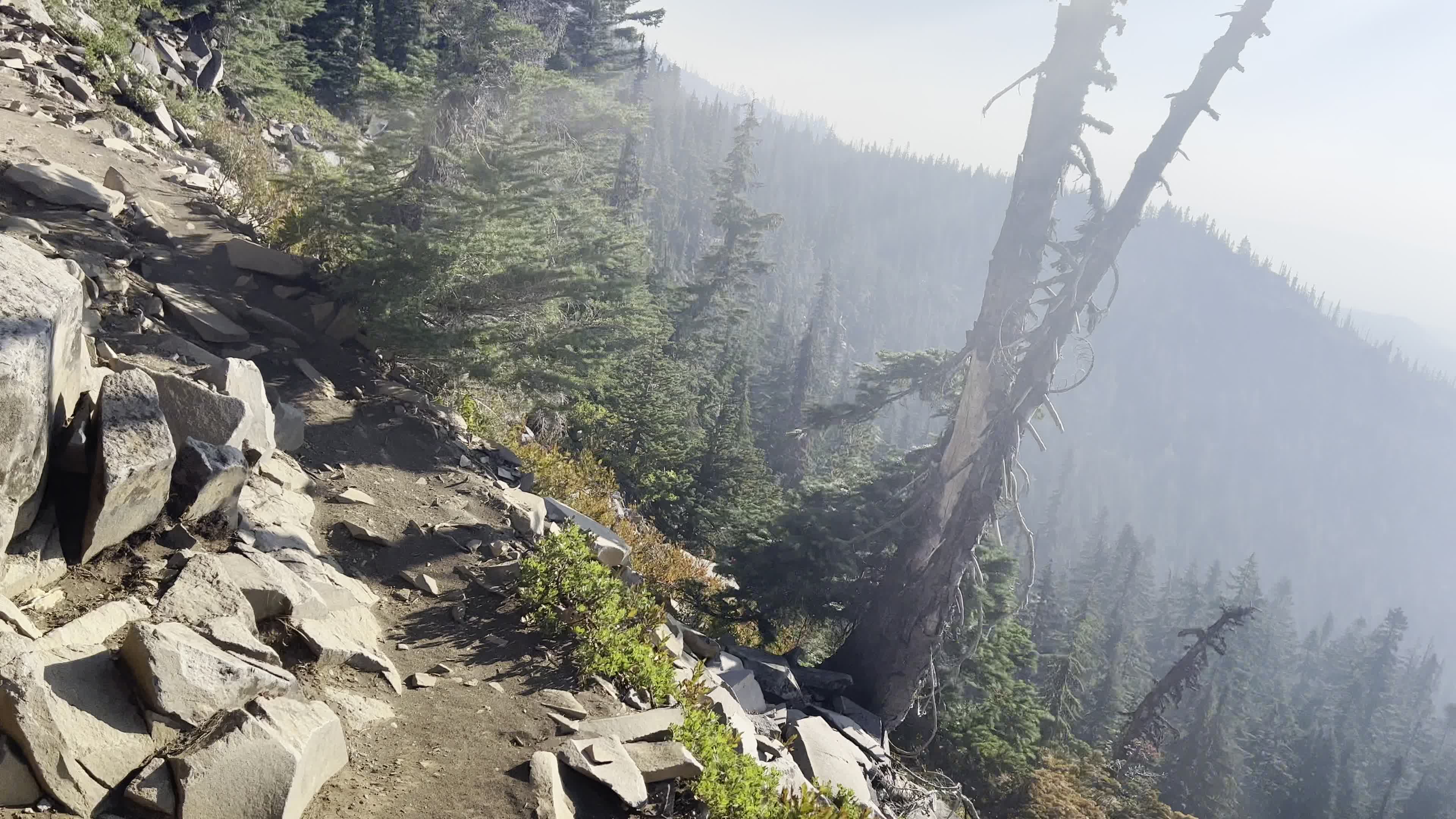 Rocky Alpine Trail with Expansive Forest Basin Views – Three Fingered ...