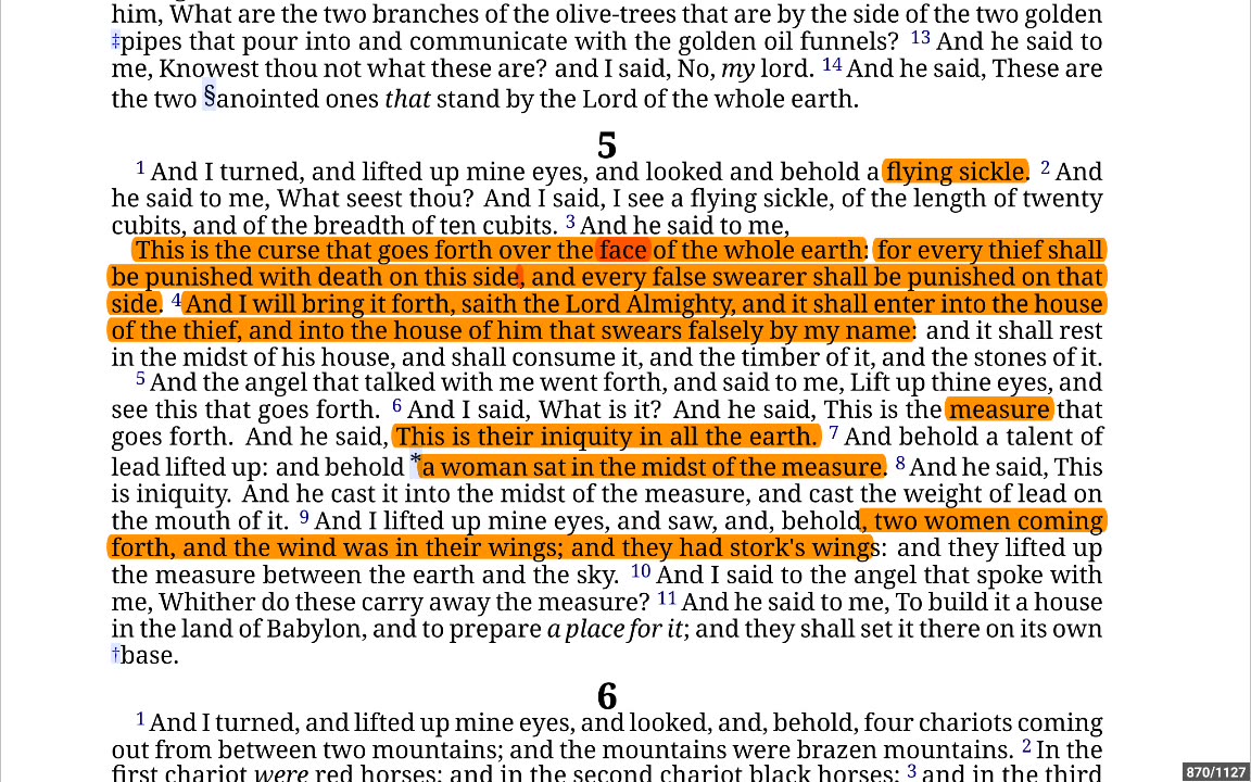 Zechariah 5 What is the Flying Sickle