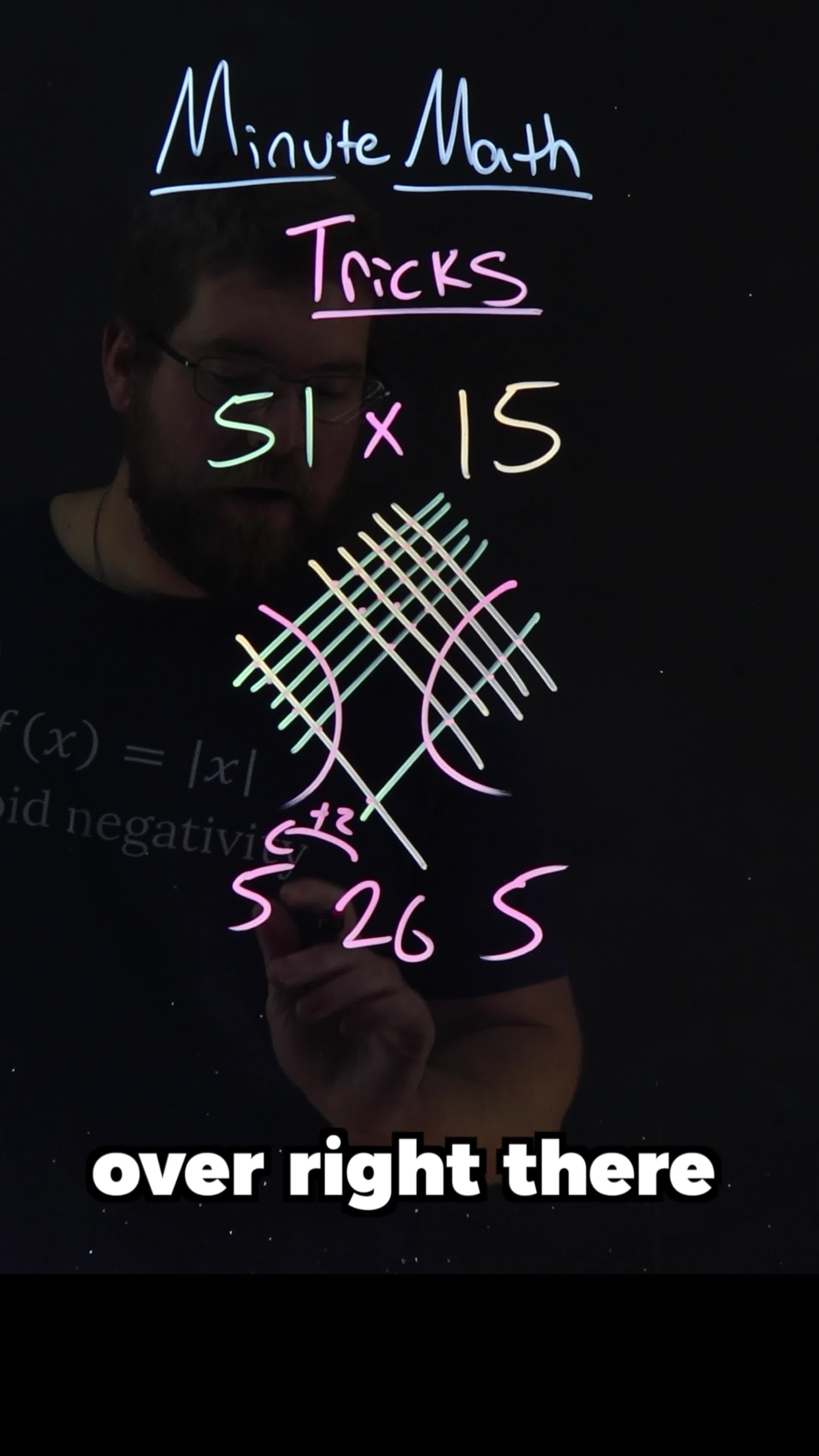 Multiply Two Numbers using Lines | 51x15 | Minute Math Tricks - Part ...