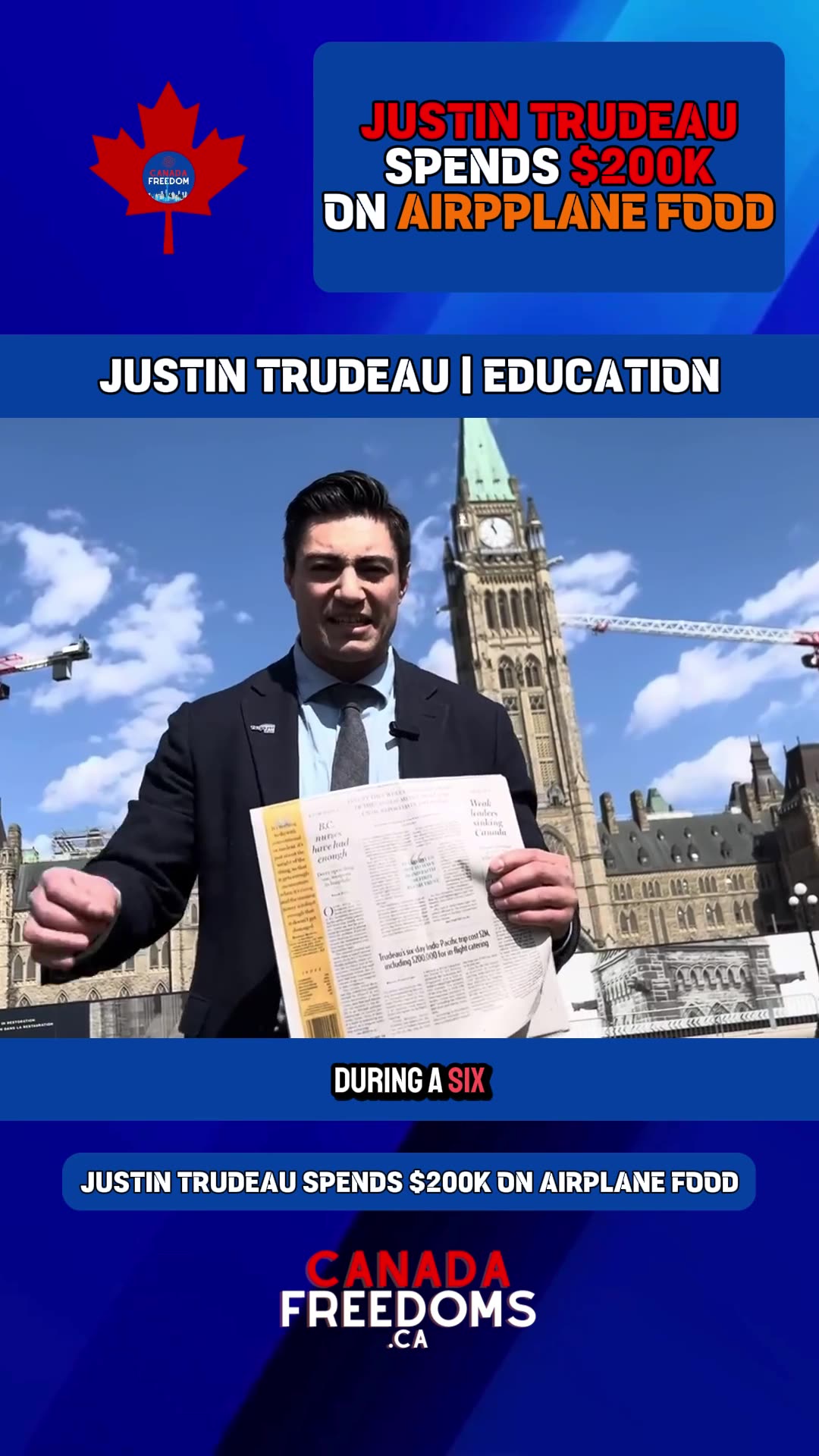 Justin Trudeau Spend How Much On Airplane Food?