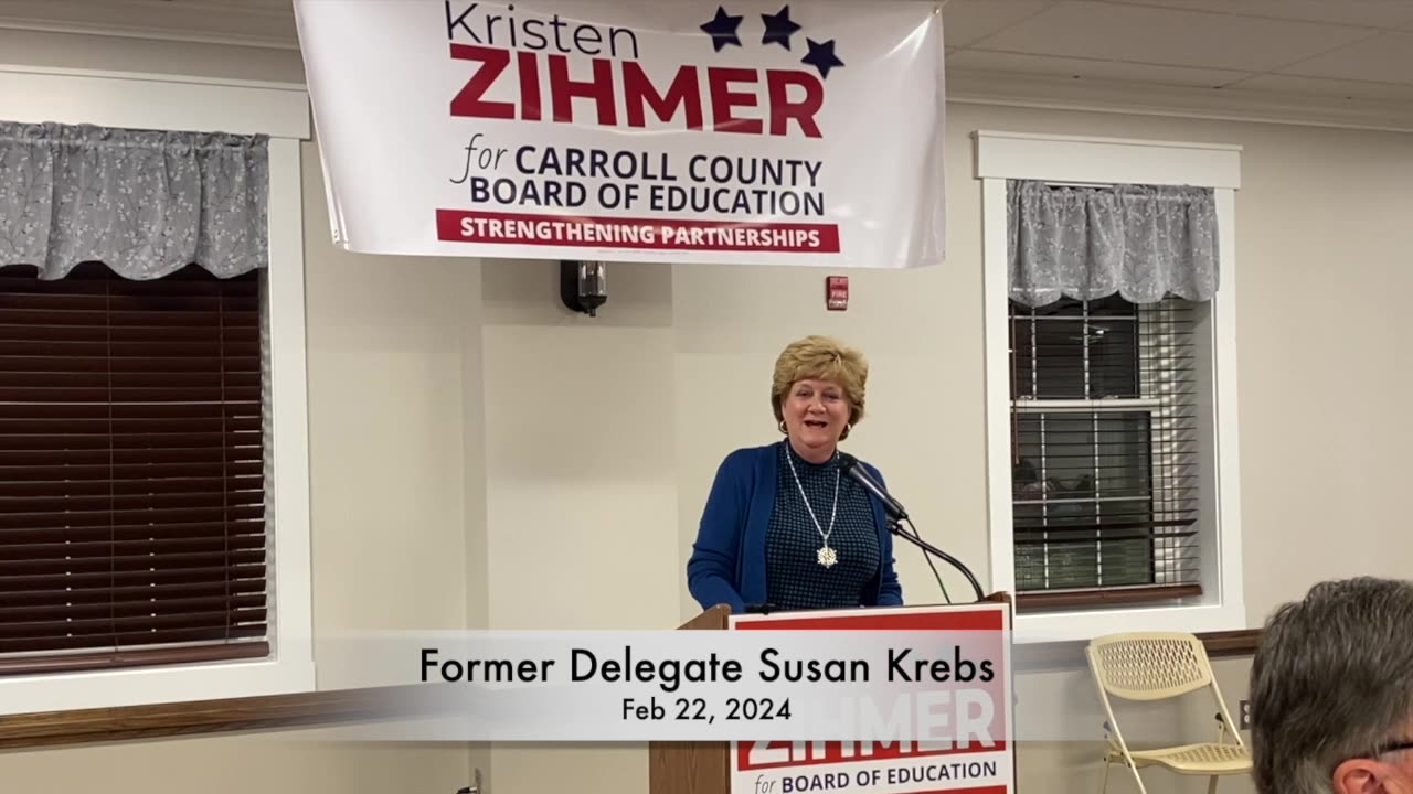 Opening remarks from former Delegate Krebs at the campaign event for ...