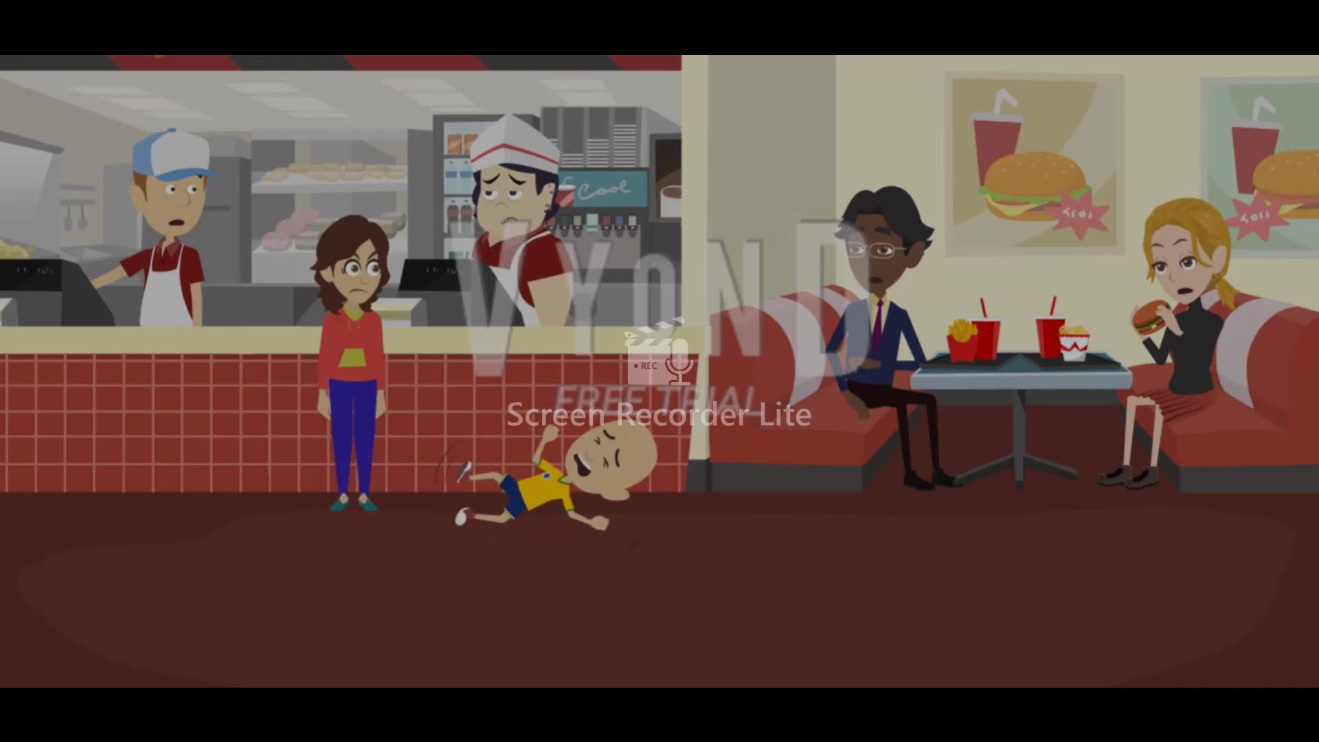 Caillou Misbehaves at a Restaurant / Grounded (Vyond) || Arisa Padira
