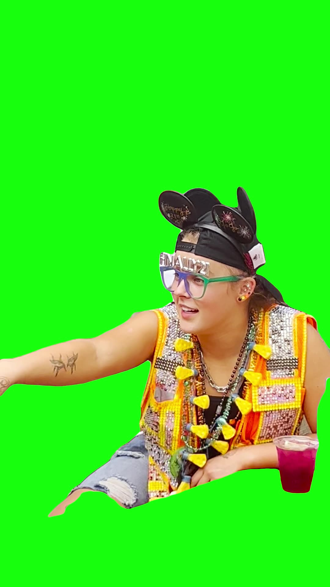 Drunk JoJo Siwa Singing Karma | Green Screen