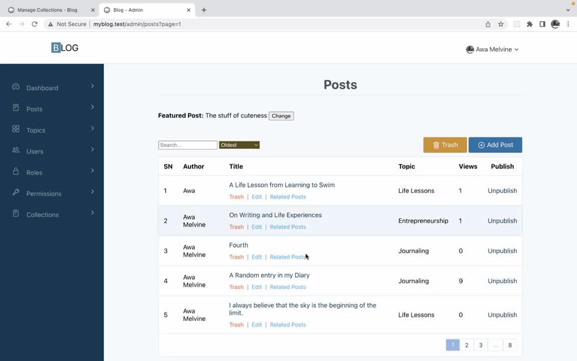 Demo Of A Cool Blog Developed Using Php And Mysql Database
