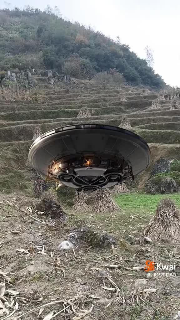 Alien Leaving From Inside The Spaceship