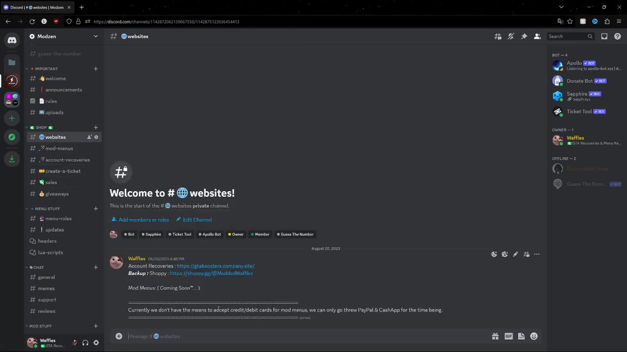 Cheap Mod Menus & Account Recoveries for GTA V | Join Our Discord