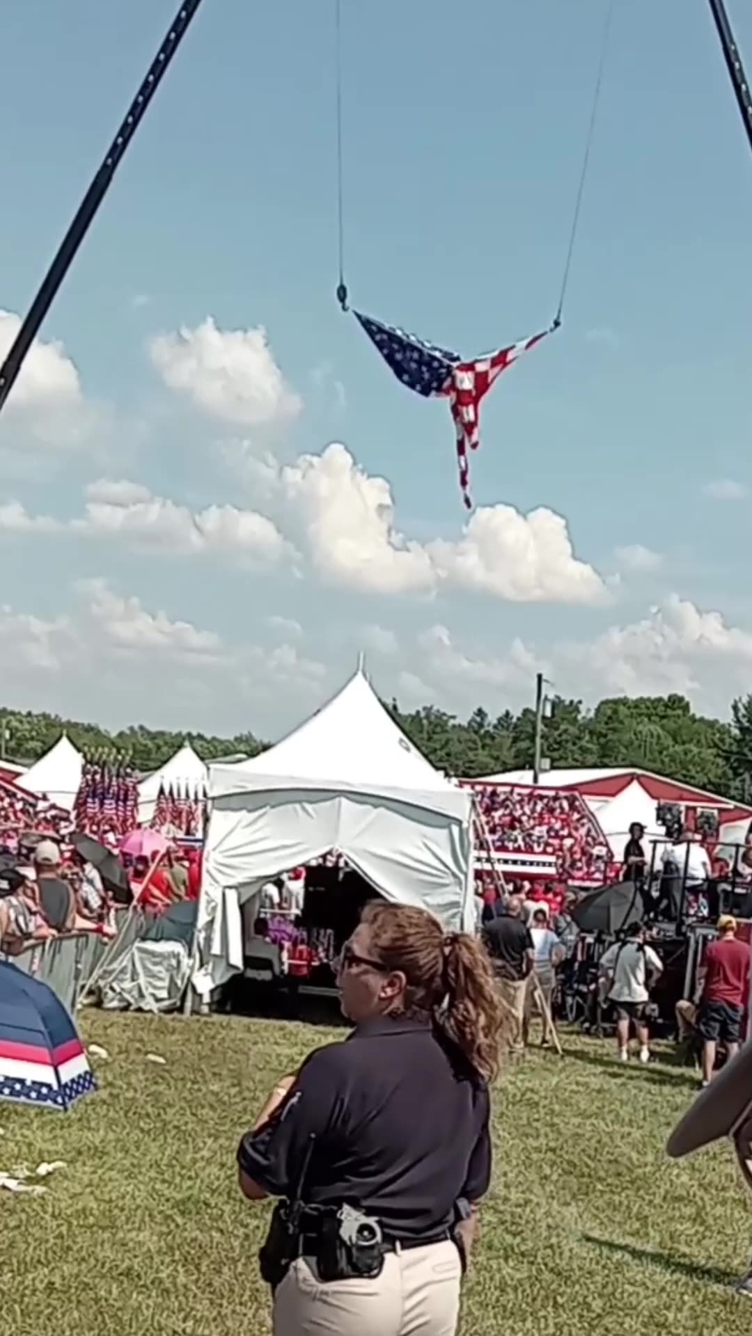 The American Flag at Butler Trump Rally