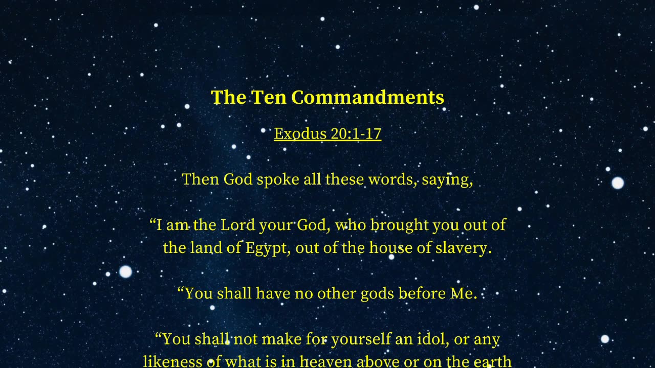 Christian Meme Video: The Ten Commandments in Exodus (October 29th, 2023)