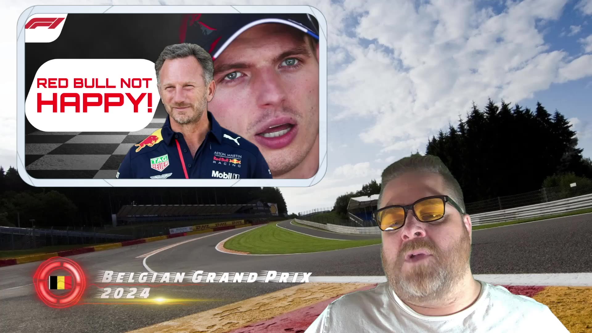 Angry Max and Red Bull in trouble in Belgium