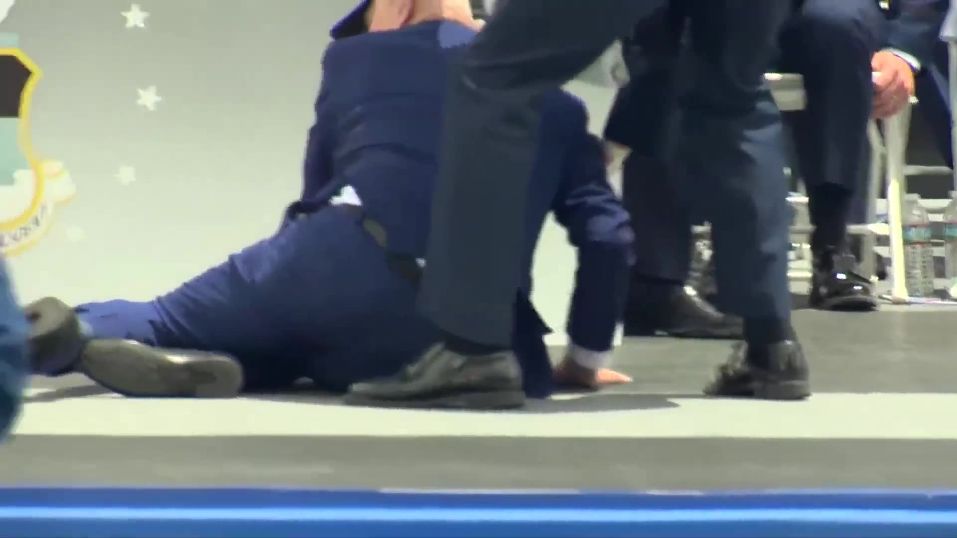 Joe Biden takes massive FALL at U.S. Air Force Academy graduation