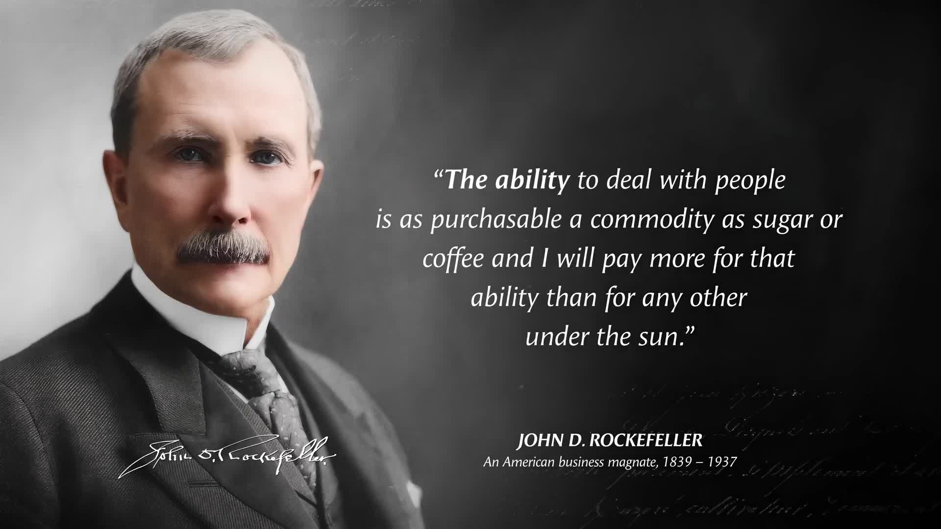 John Rockefeller's Quotes which are better known in youth to not to ...