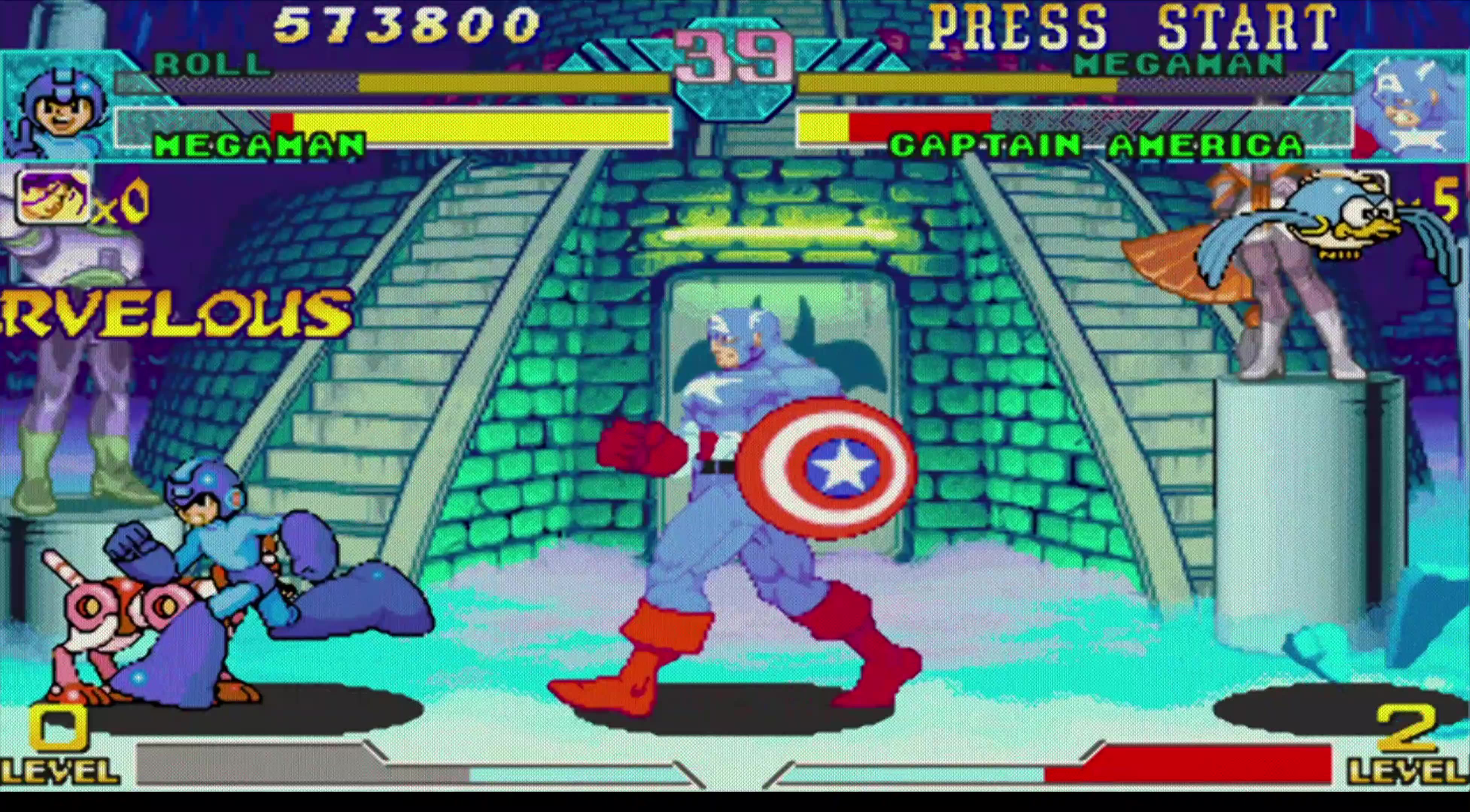 Roll + Megaman vs Megaman + Captain America