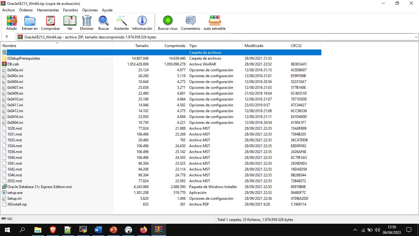 Instalar La Base De Datos Oracle Database Xe