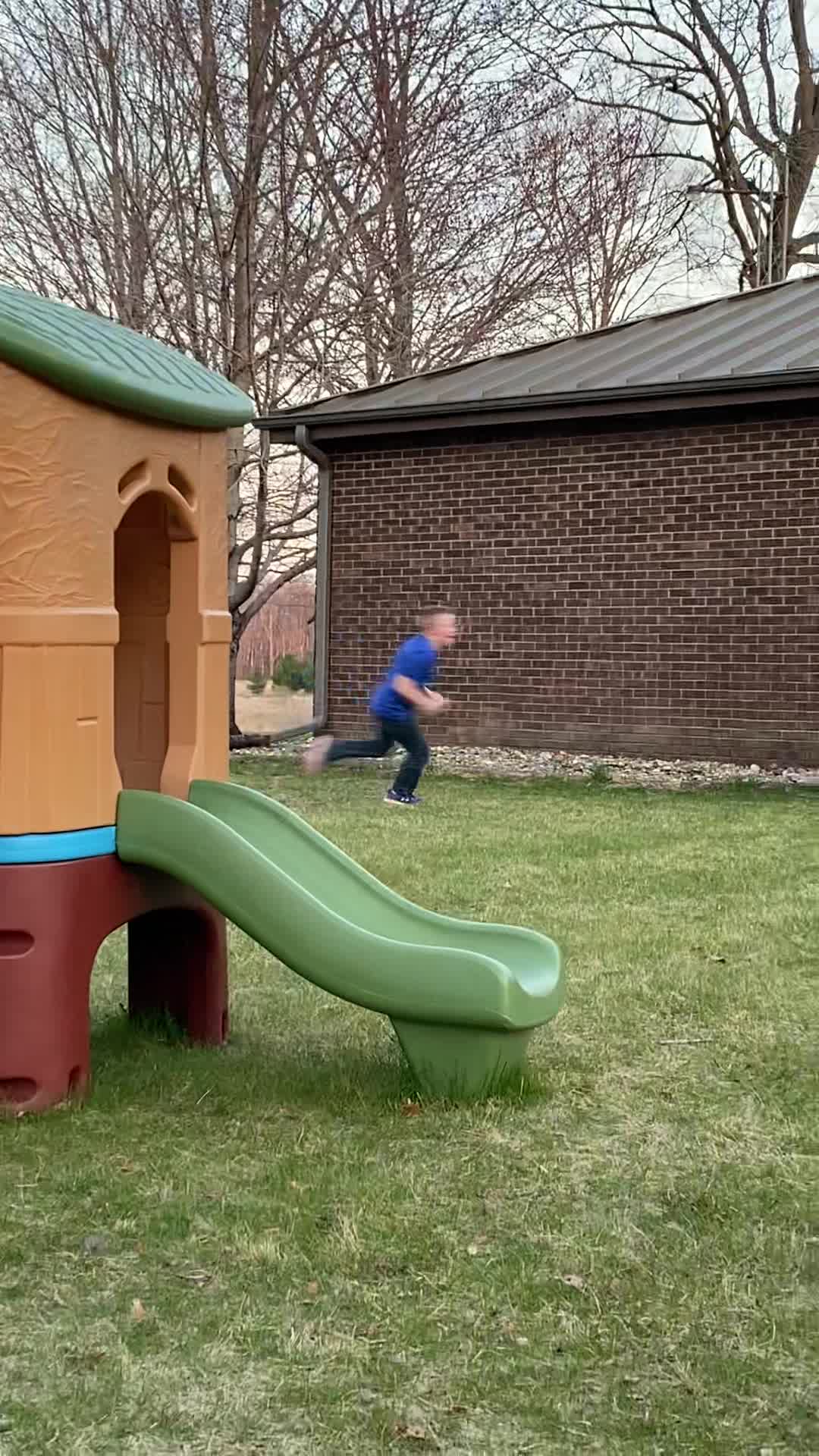 Escaped Rooster Chases a Boy During Birthday Party