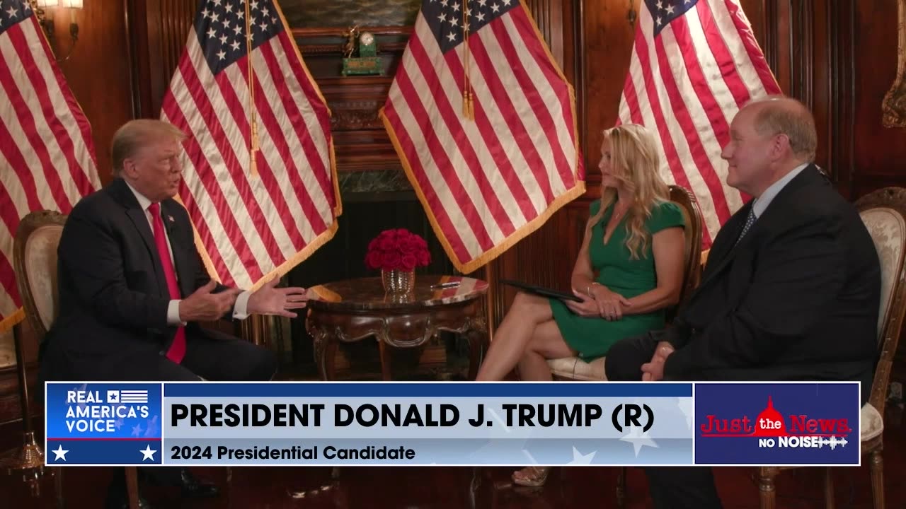 Former President Donald Trump joins John Solomon and Rebecca Weber on ...