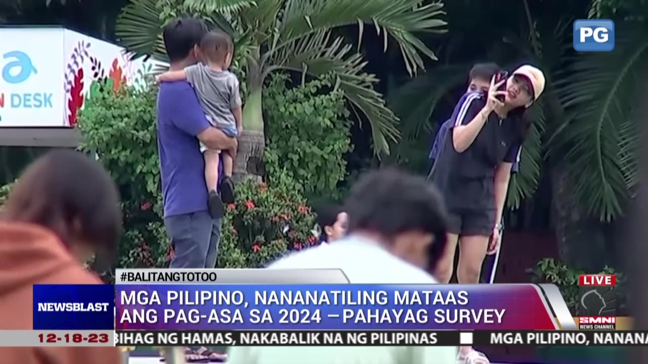 Mga Pilipino, nananatiling mataas ang pag-asa sa 2024 —Pahayag survey