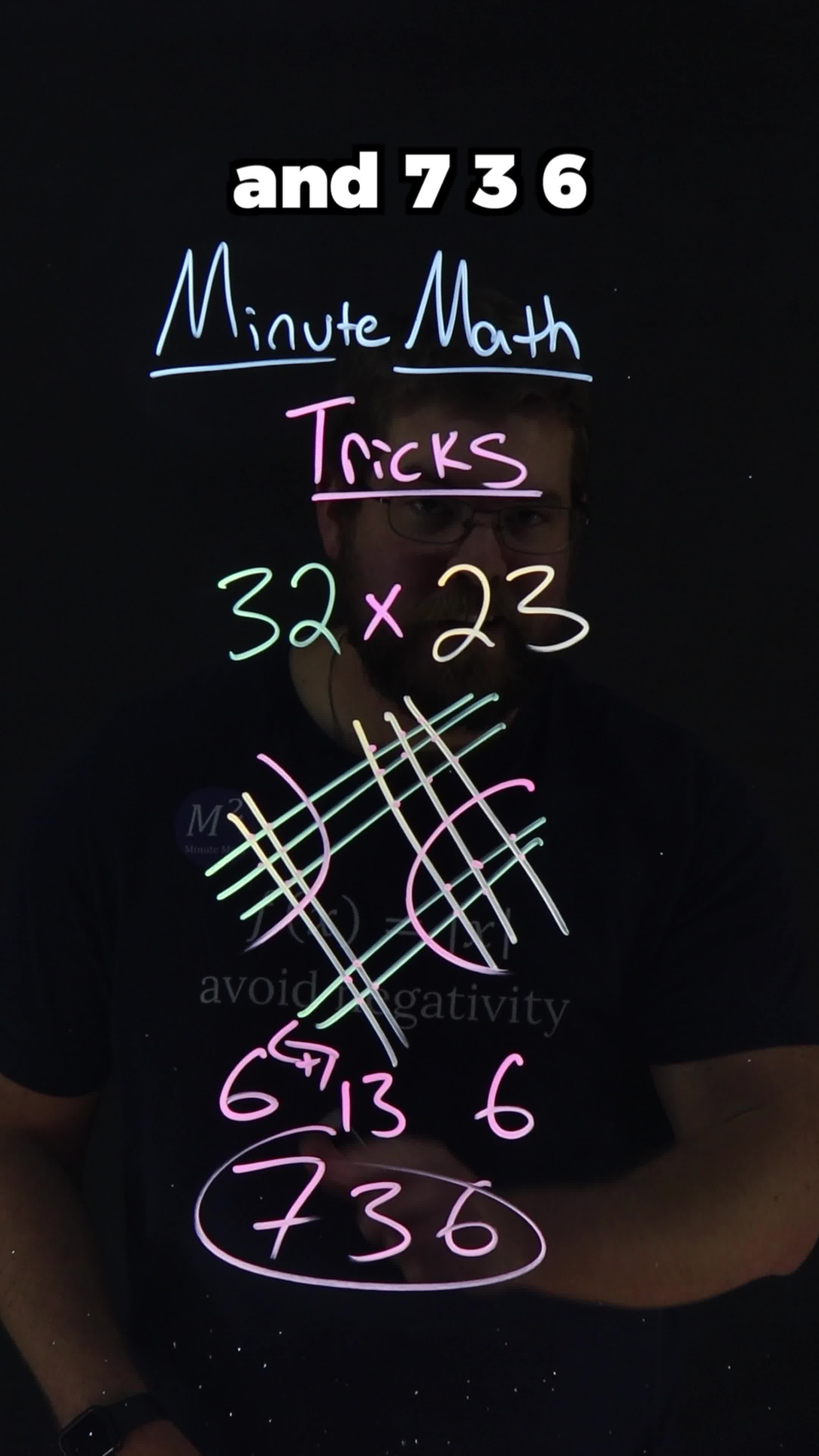 Multiply Two Numbers using Lines | 32x23 | Minute Math Tricks - Part ...