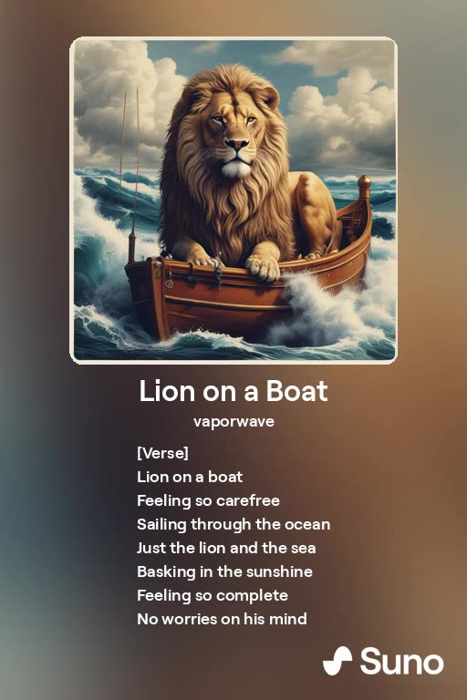 Lion on a Boat