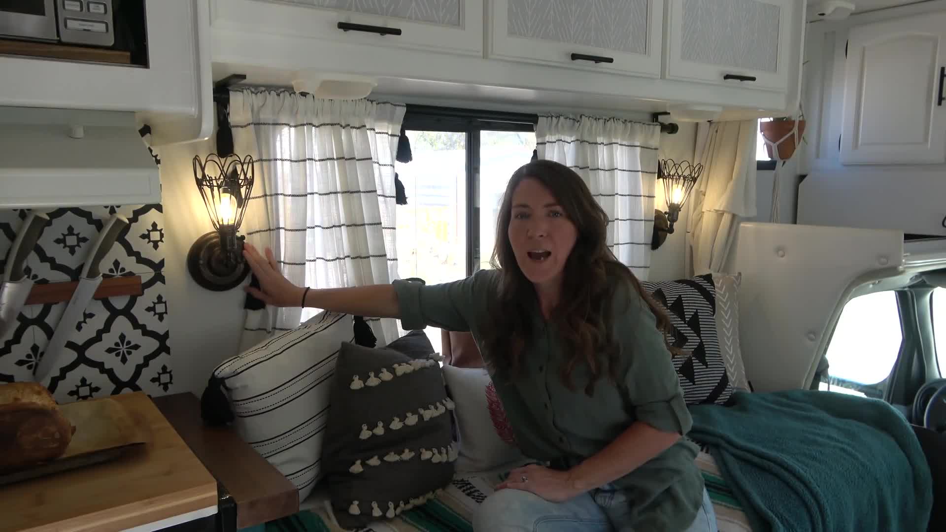 Tour Our Completely Remodeled Class C Camper Van // Full Time RV Tiny ...