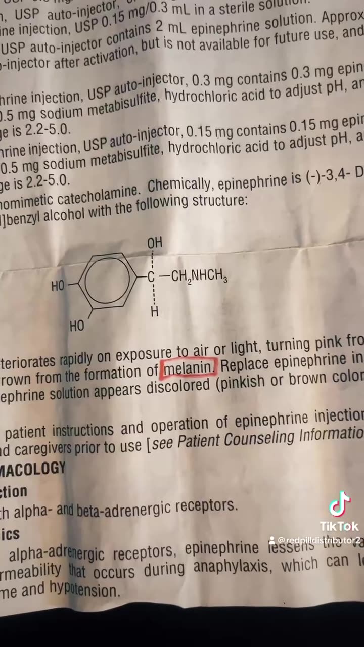 Adrenochrome in Epinephrine Injections
