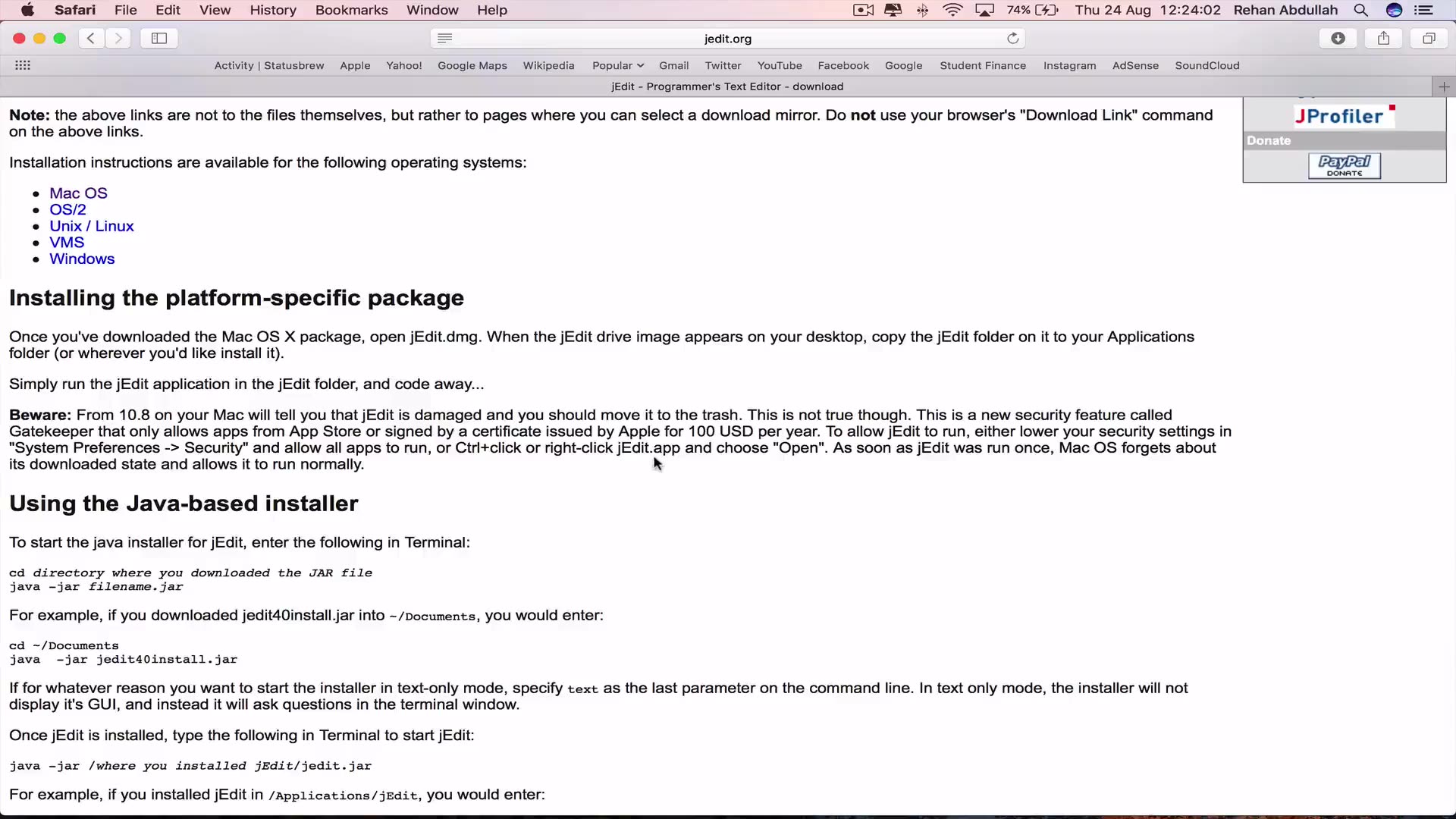 How to INSTALL JEdit Text-Editor on MacOS Sierra & Fix 'JRE-Load-Error' | New